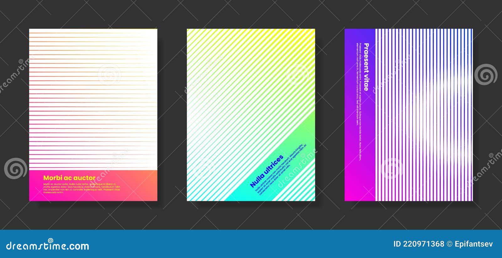 Bright Abstract Halftone Vector Poster or Cover Templates. Stock Vector ...