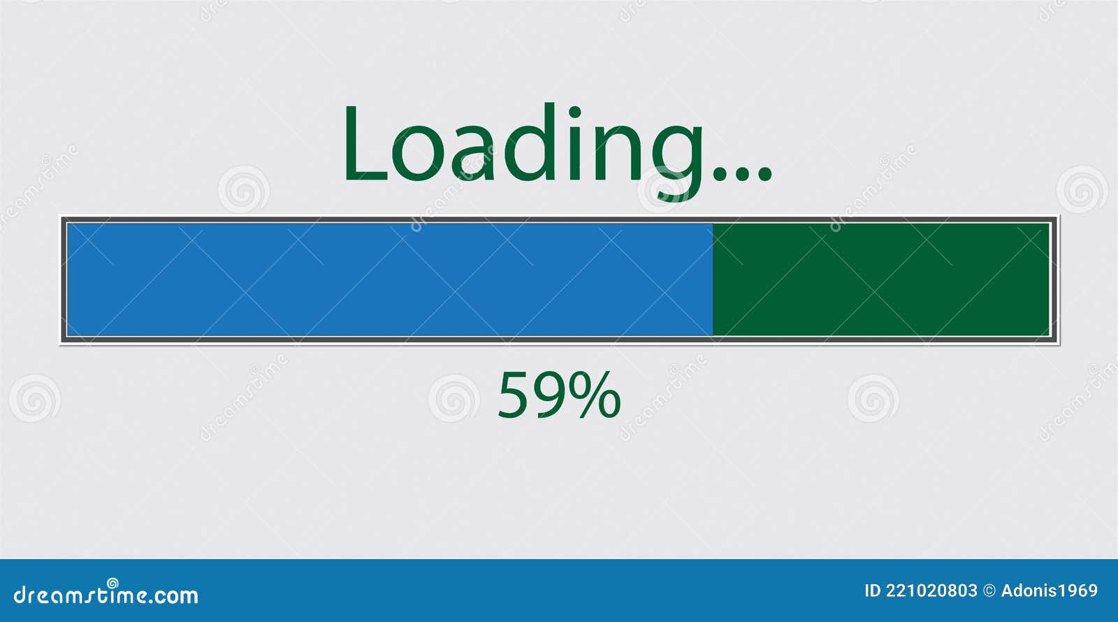 Loading percent 59 on grey stock image. Illustration of business ...