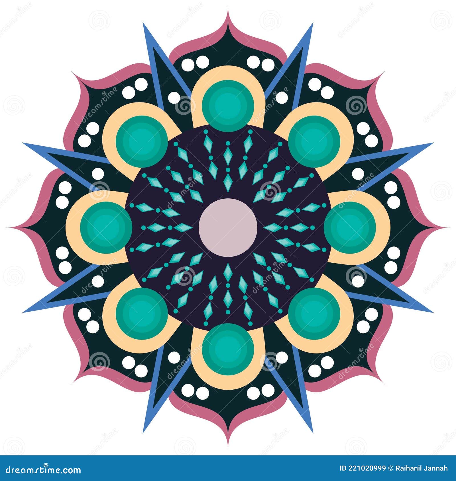 Illustration Vector Graphic of Mandala Design with Simple Components ...