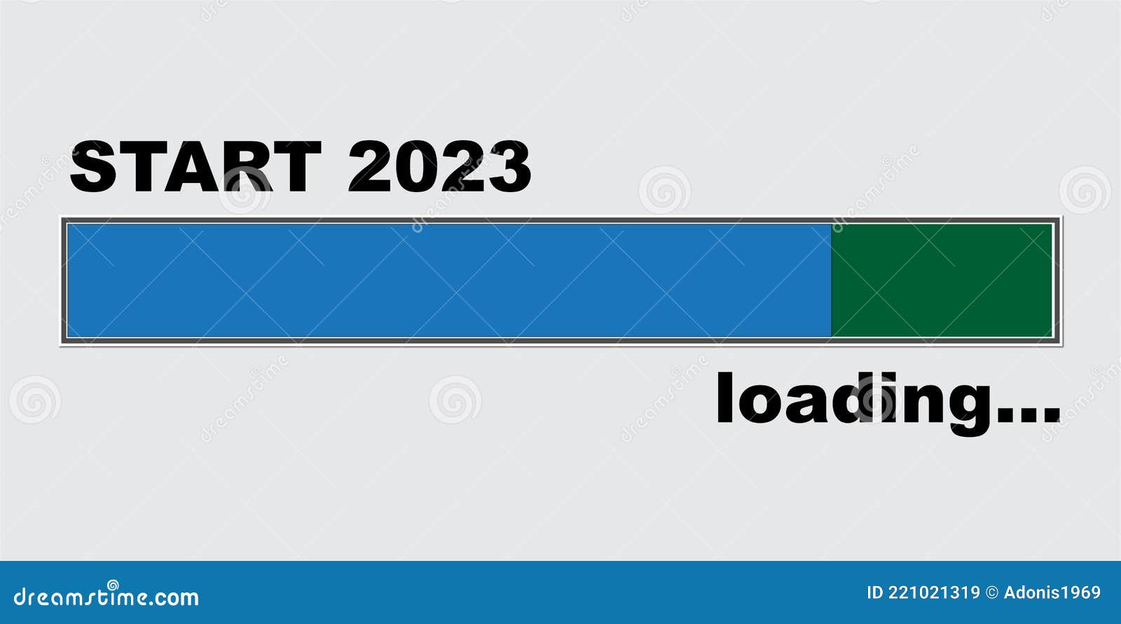 Start 2023 loading on grey stock image. Illustration of efficiency ...