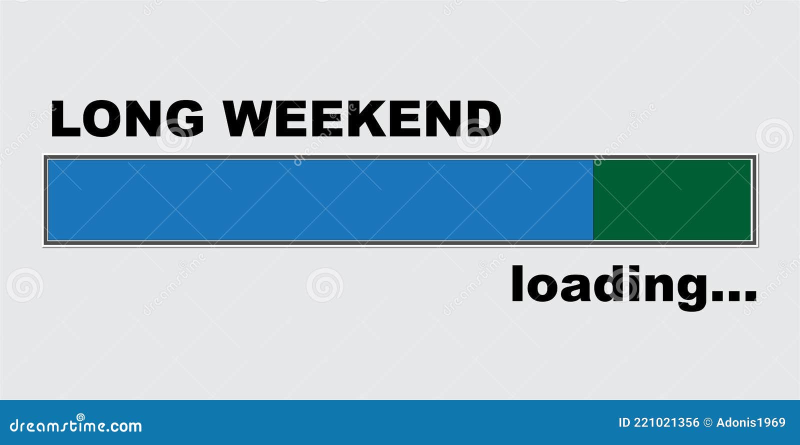 Long Weekend Loading on Grey Stock Photo - Illustration of close ...