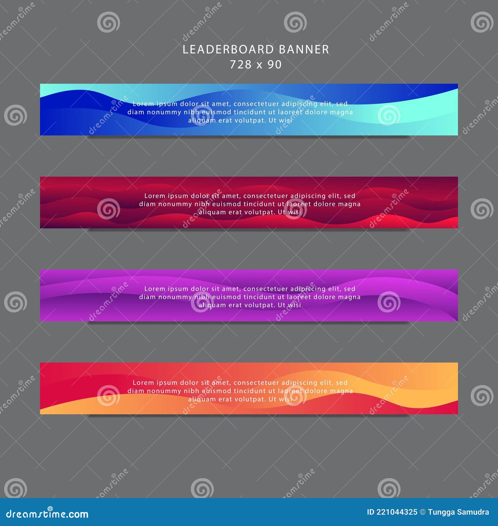 Abstract Modern Website Banner. Leaderboard Banner Template Design ...