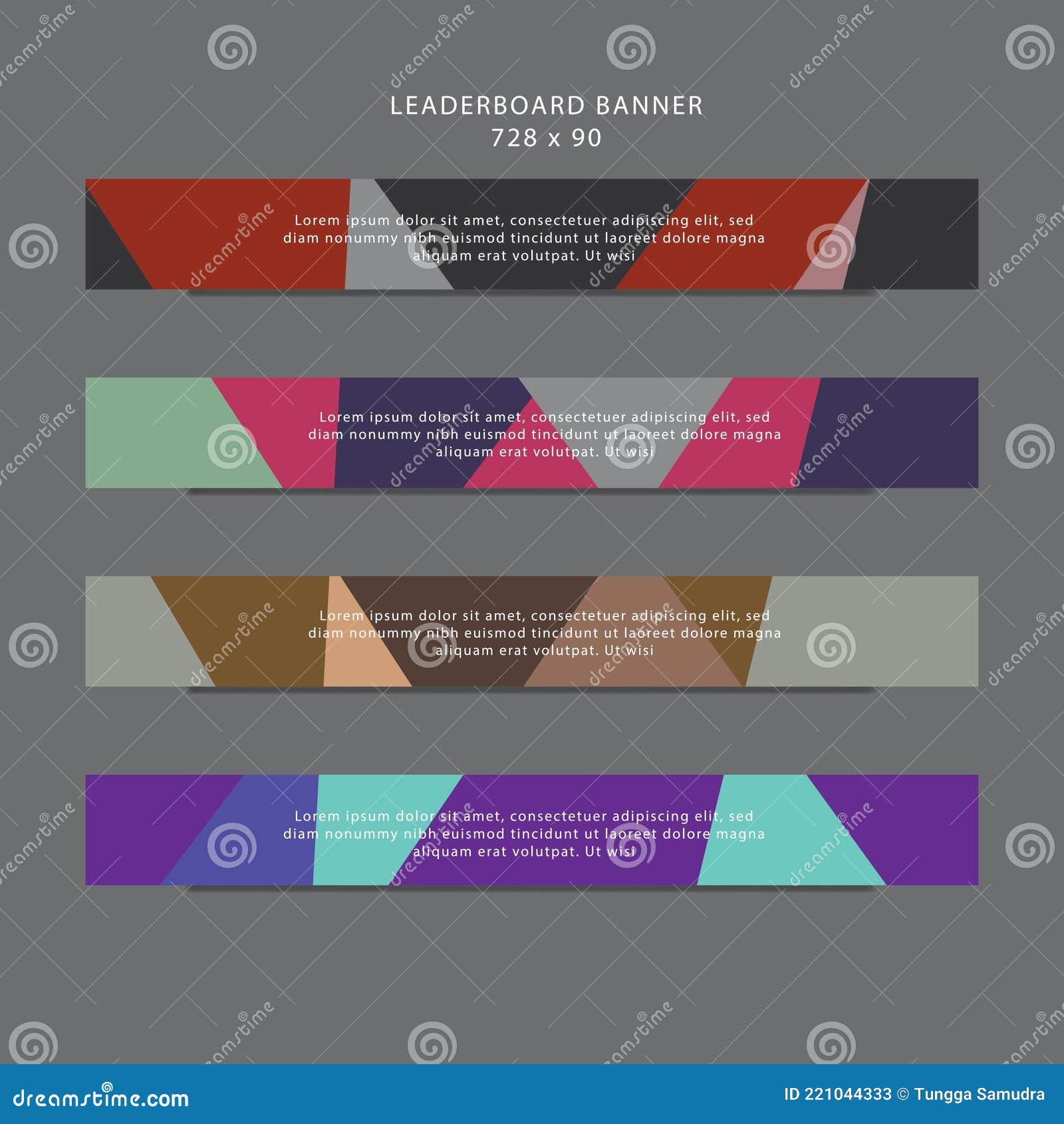 Abstract Modern Website Banner. Leaderboard Banner Template Design ...