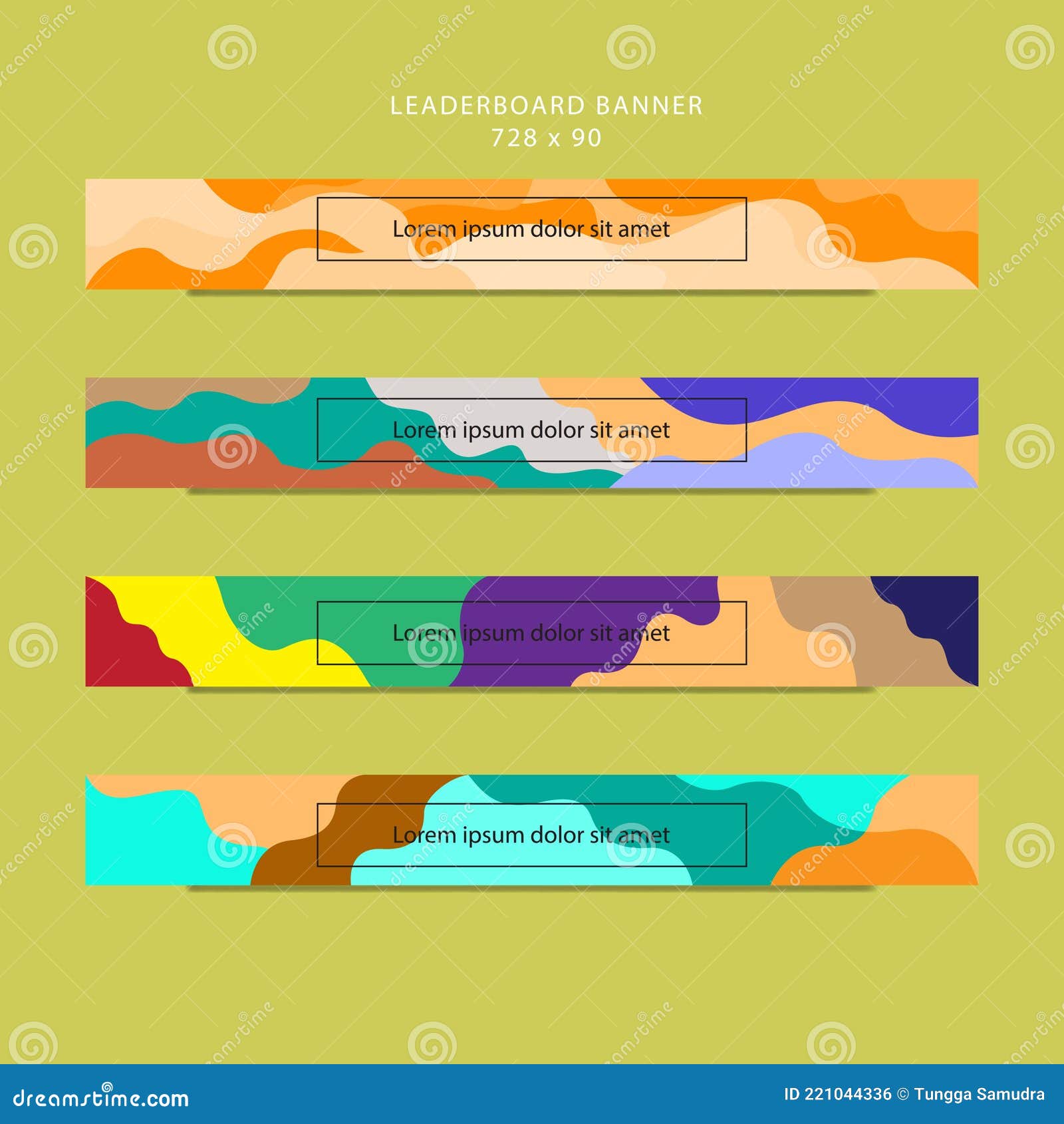 Abstract Modern Website Banner. Leaderboard Banner Template Design ...