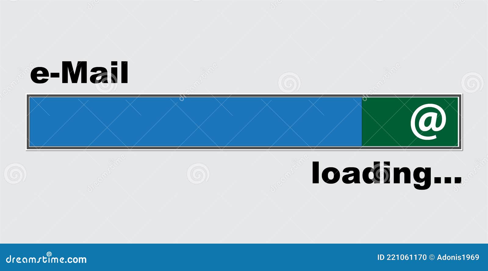 Email loading on grey stock photo. Illustration of grey - 221061170