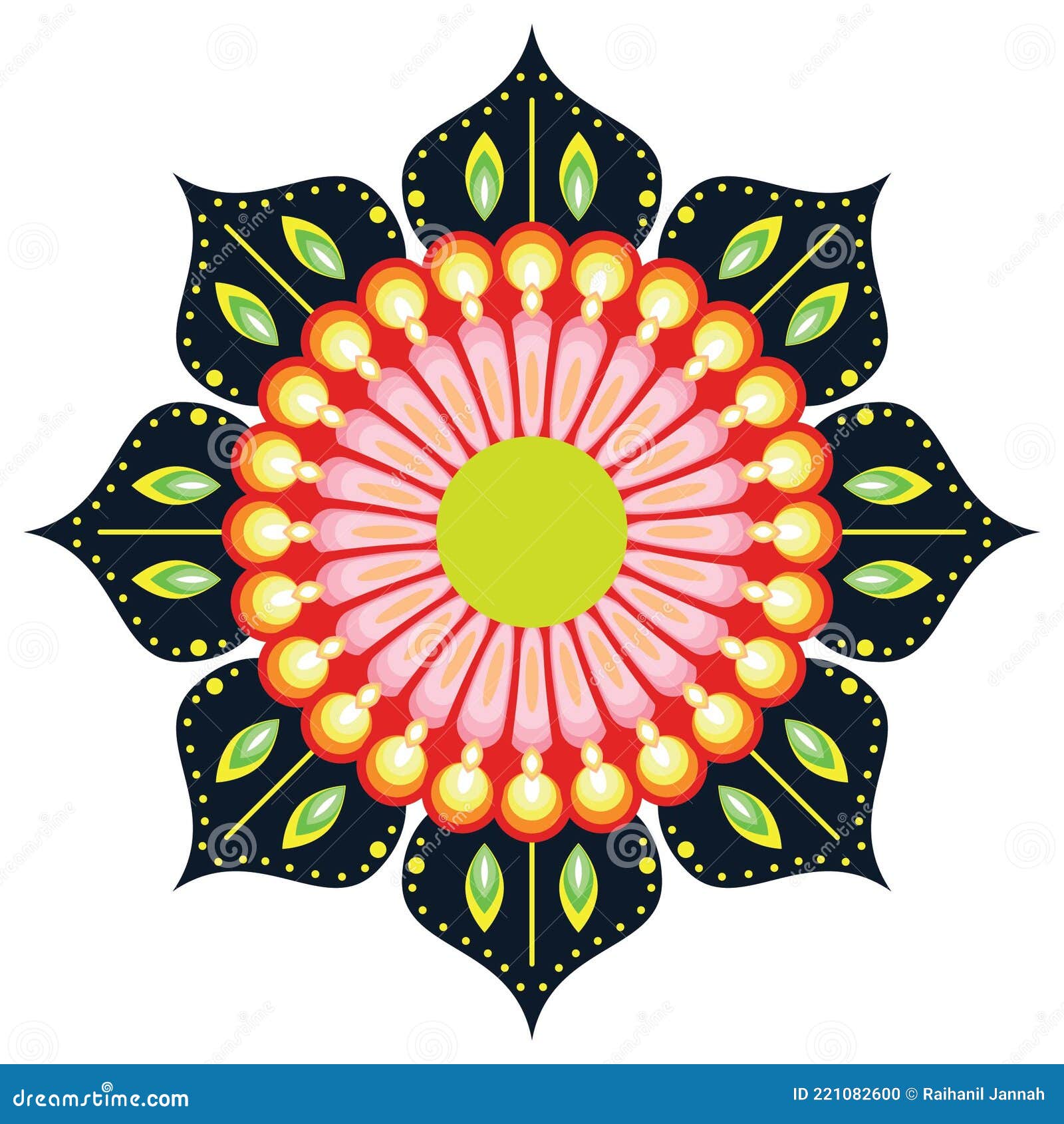 Illustration Vector Graphic of Mandala Design with Simple Components ...