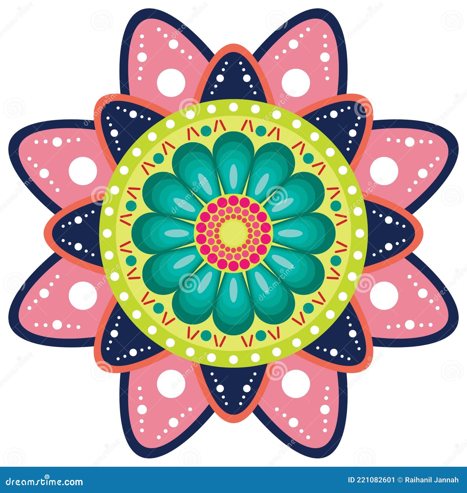 Illustration Vector Graphic Of Mandala Design With Simple Components ...