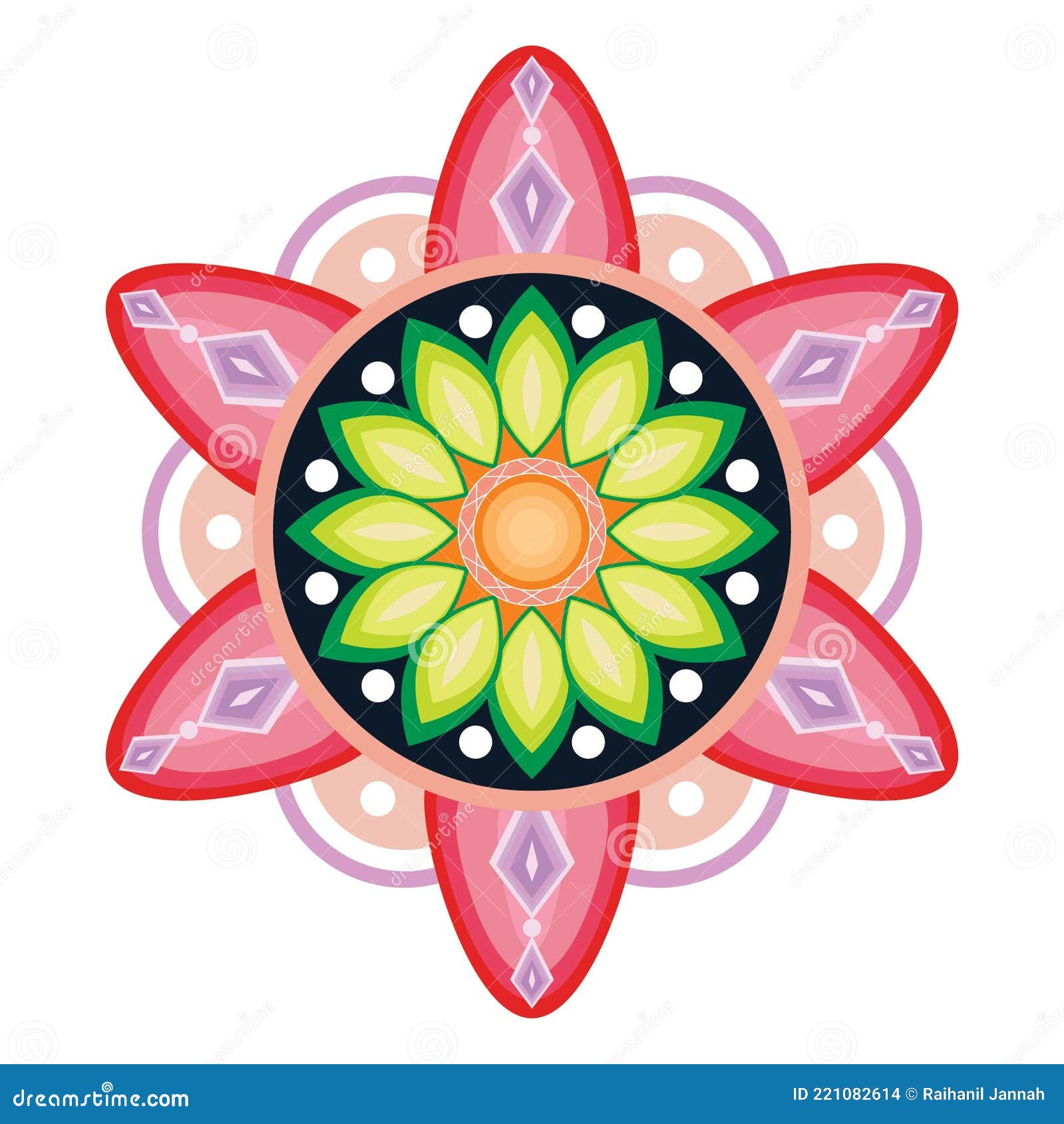 Illustration Vector Graphic of Mandala Design with Simple Components ...