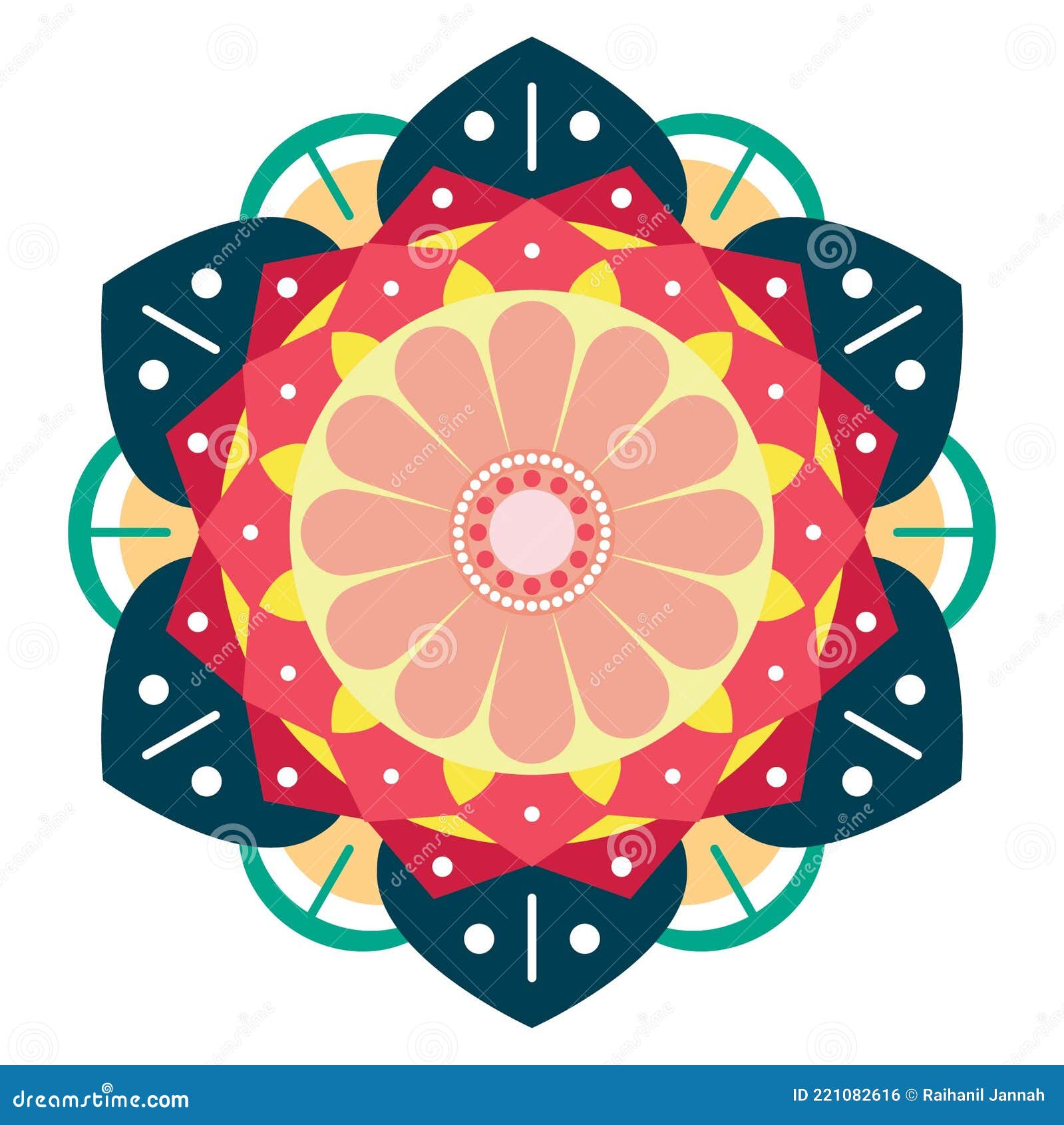 Illustration Vector Graphic of Mandala Design with Simple Components ...