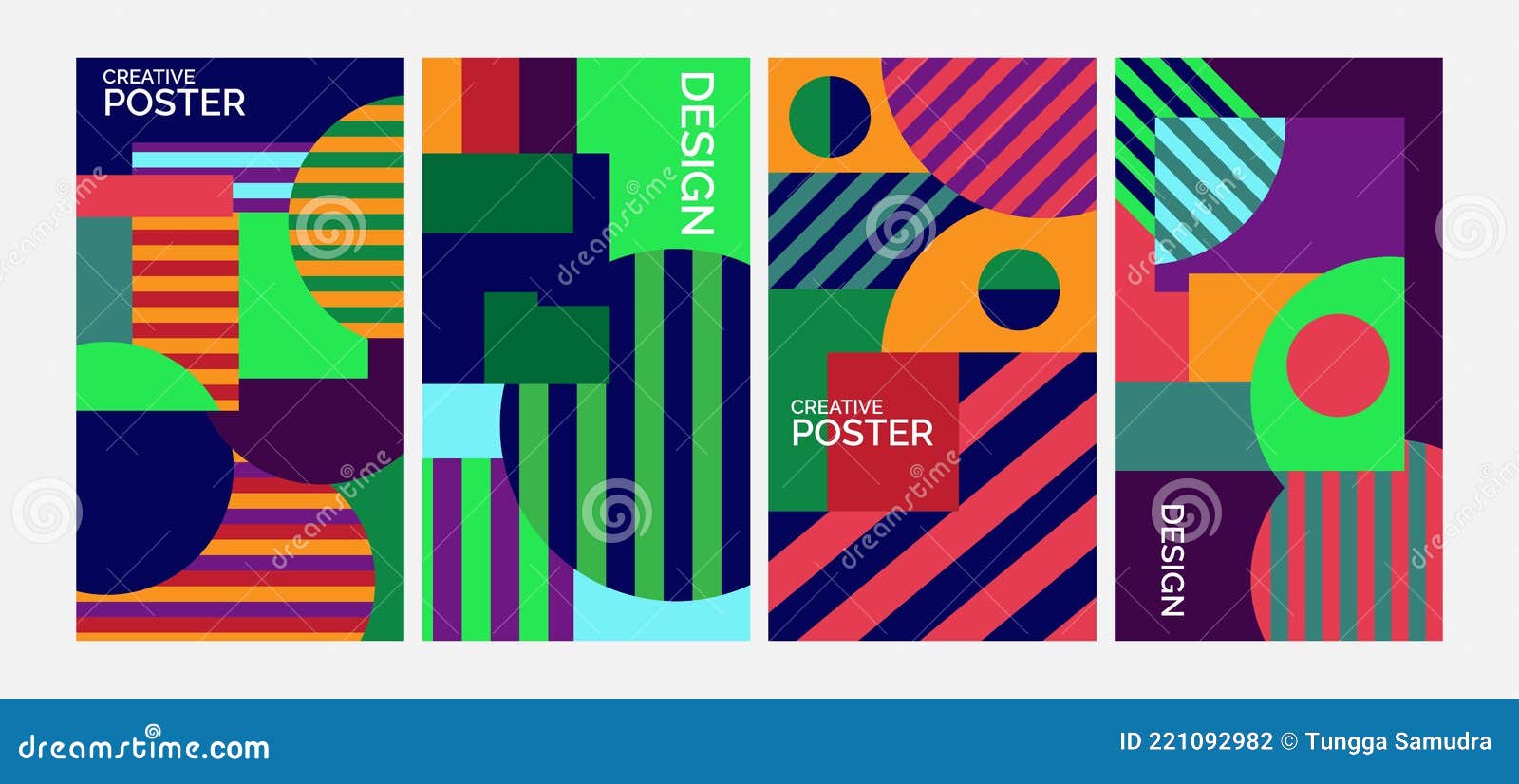 Colorful Creative Geometry Poster and Cover Design Template Stock ...