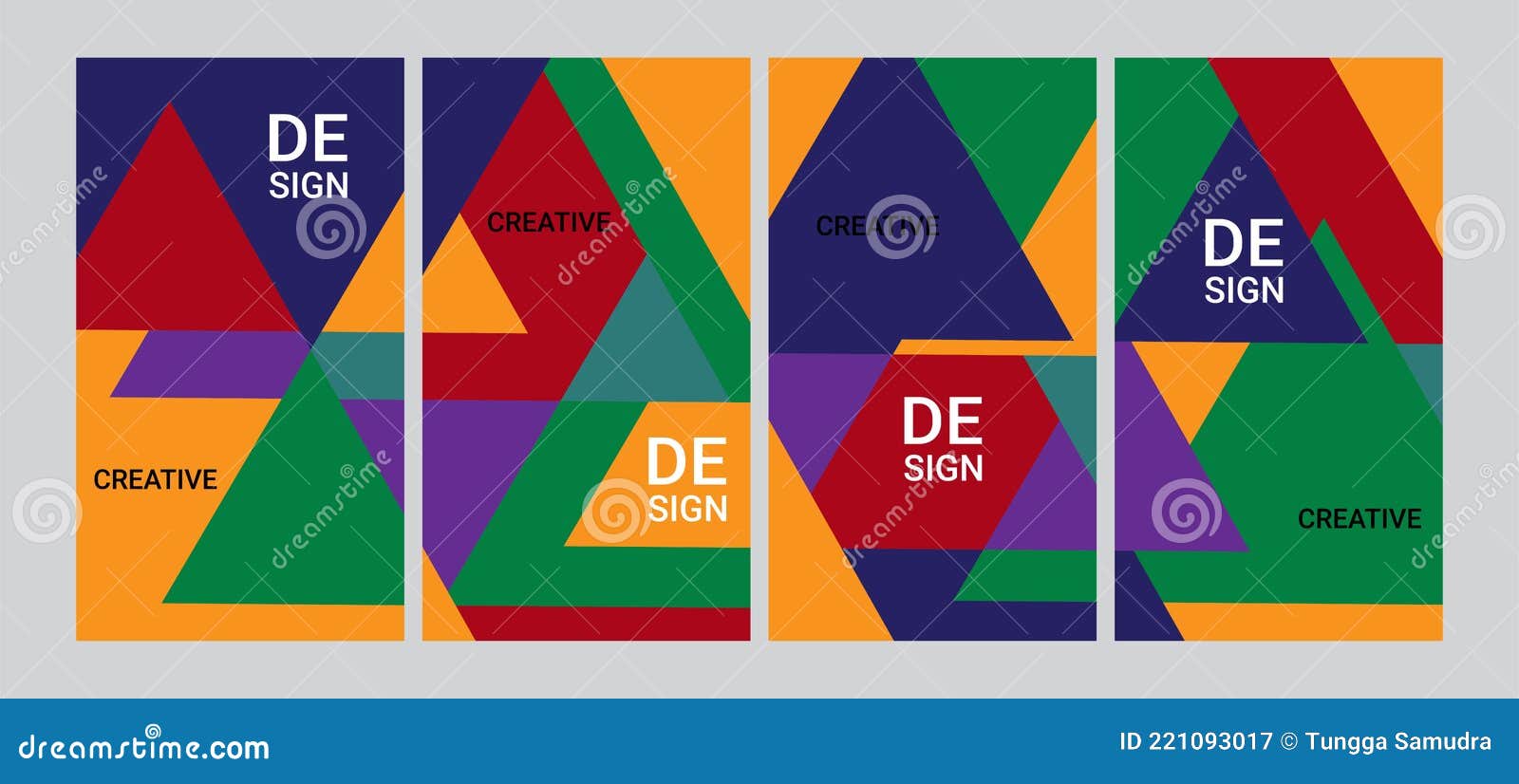 Colorful Creative Geometry Poster and Cover Design Template Stock ...