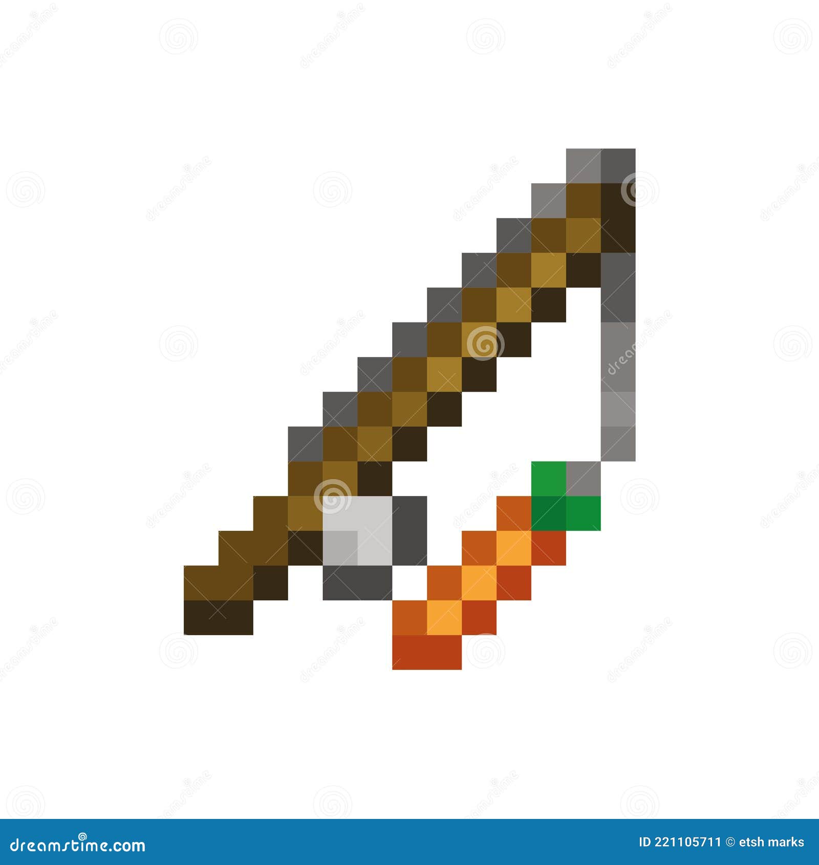 Minecraft Carrot Pixel Art