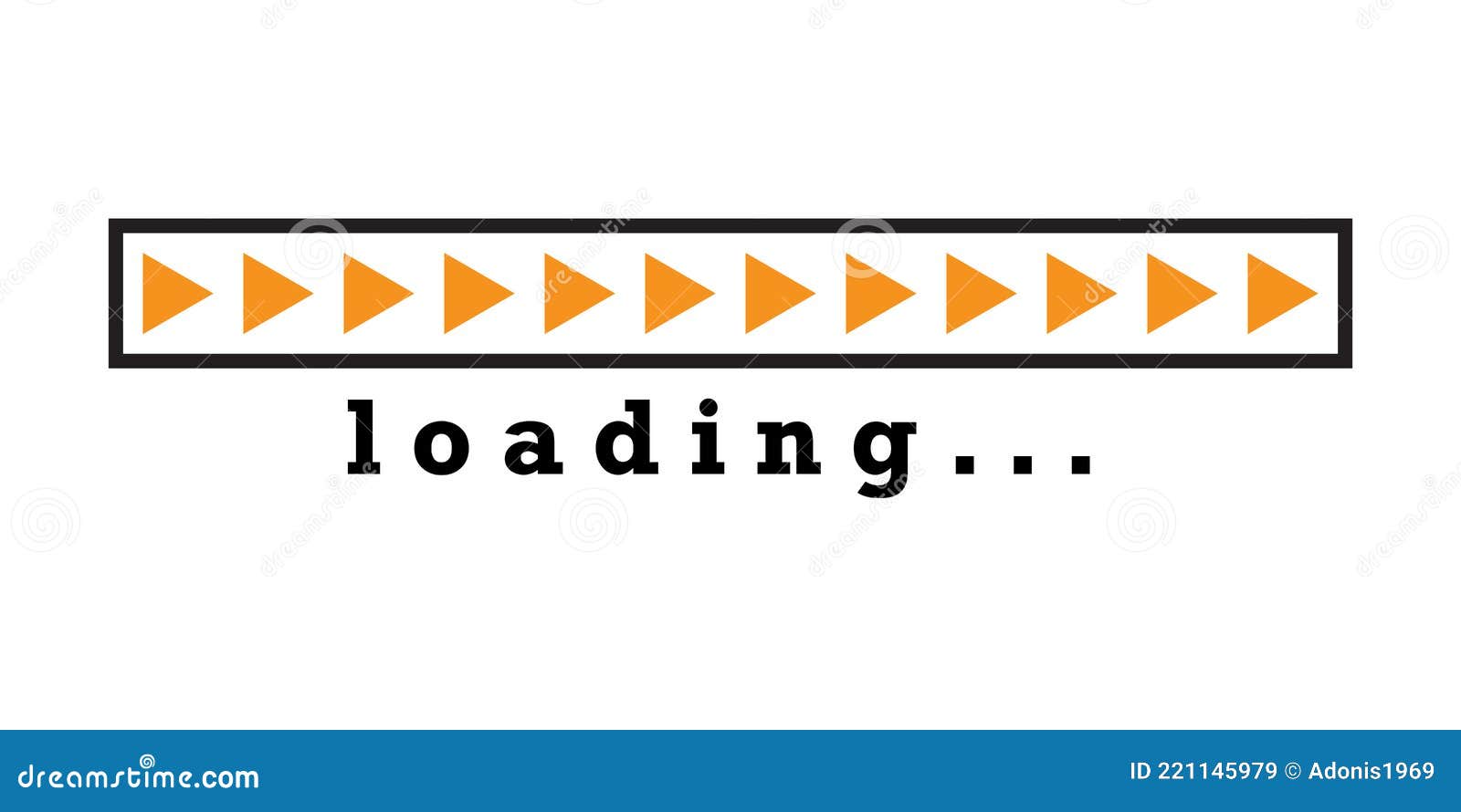 Loading progress on white stock image. Illustration of blue - 221145979