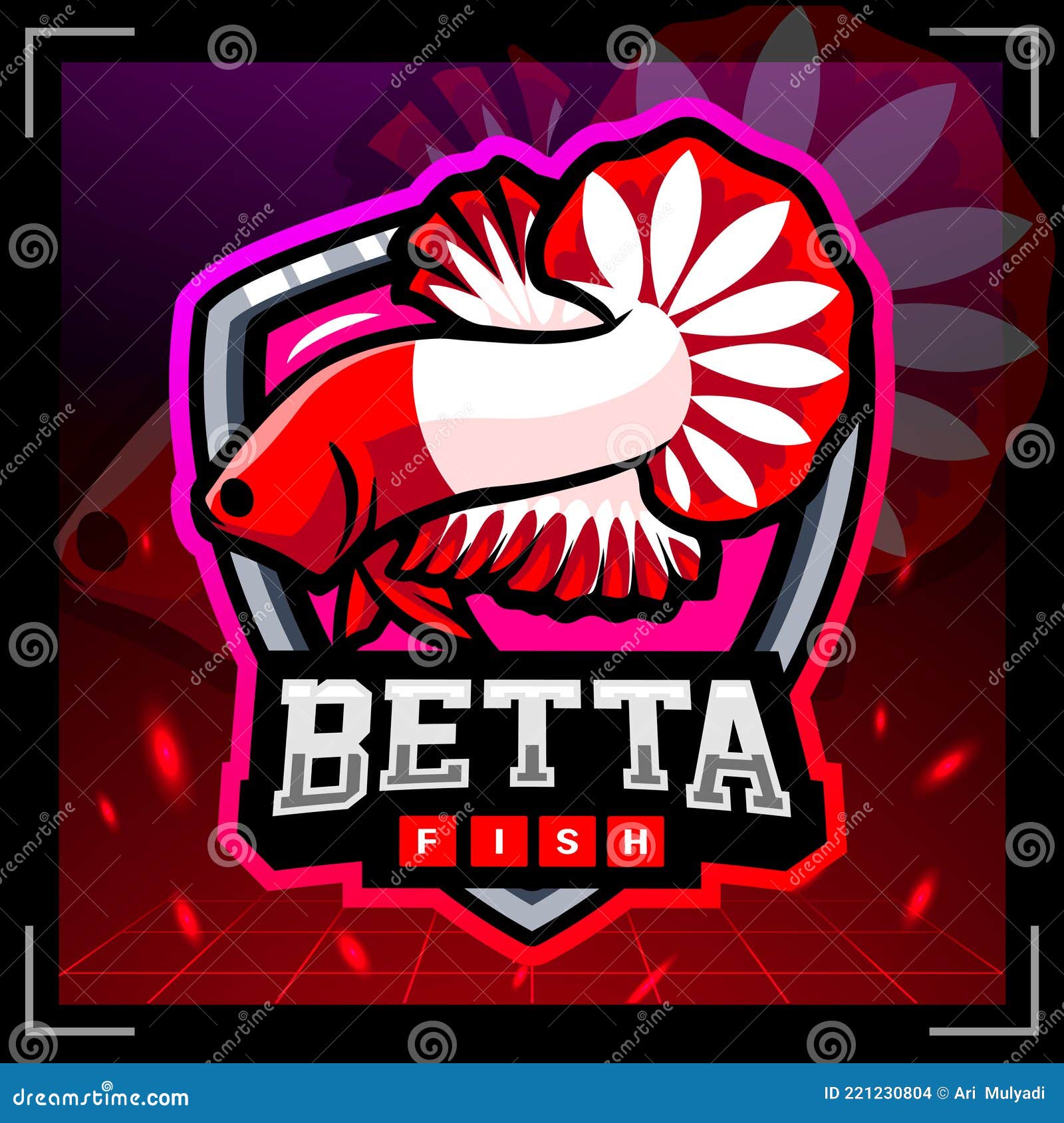 Betta Fish Mascot. Esport Logo Design Stock Vector - Illustration of ...