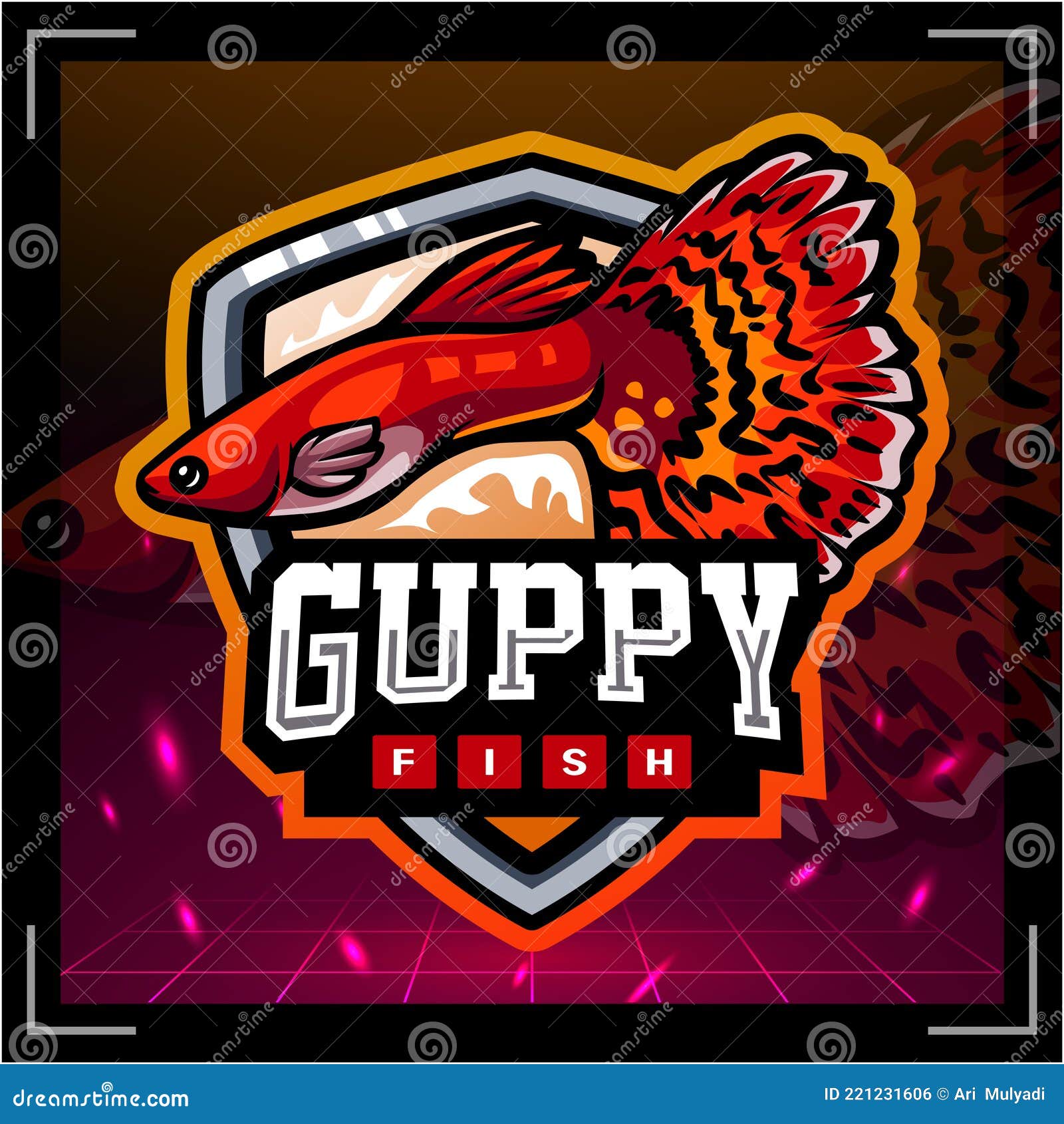 Guppy Fish Mascot. Esport Logo Design Stock Vector - Illustration of ...
