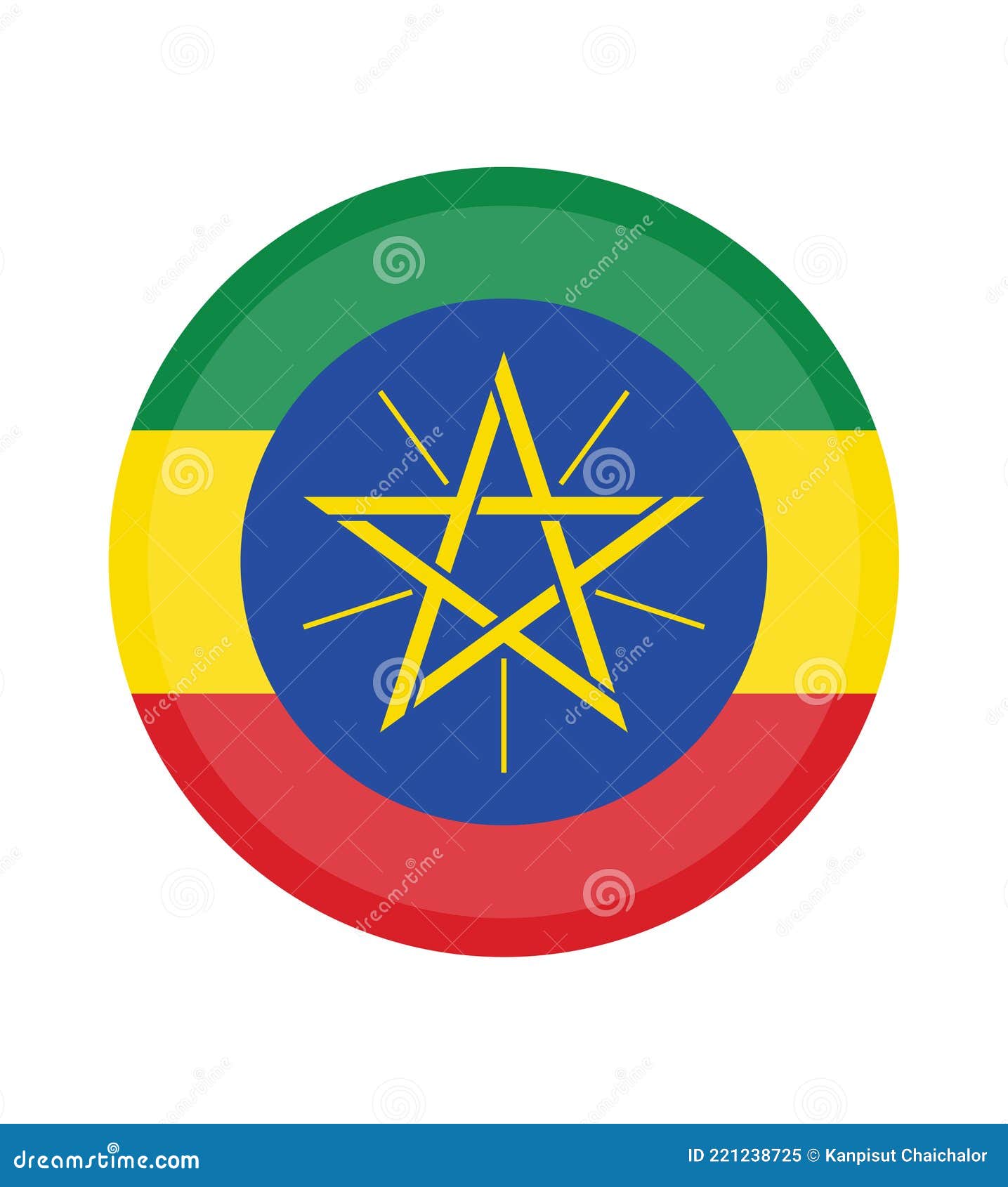 National Ethiopia Flag, Official Colors and Proportion Correctly ...