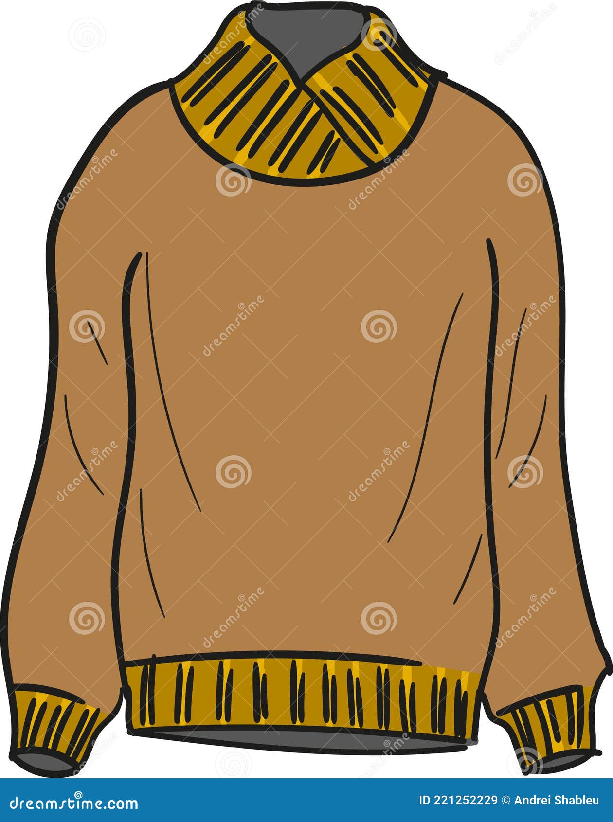 Winter and Autumn Warm Cute Sweater Vector Illustration Stock Vector ...