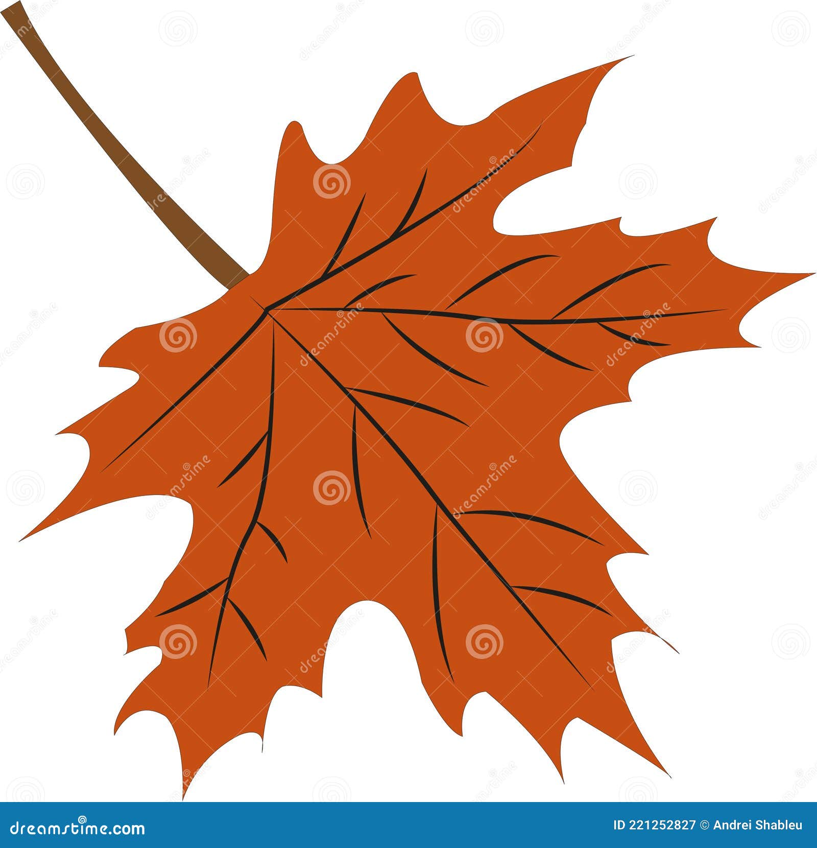 Autumn Season Color Maple Leaf Vector Illustration Stock Vector ...