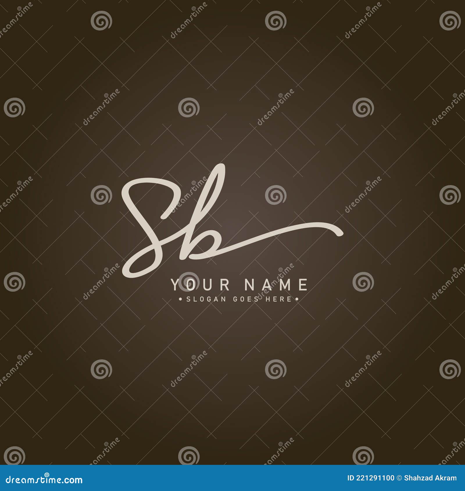 SB Initial Letter Logo - Handwritten Signature Style Logo Stock Vector ...