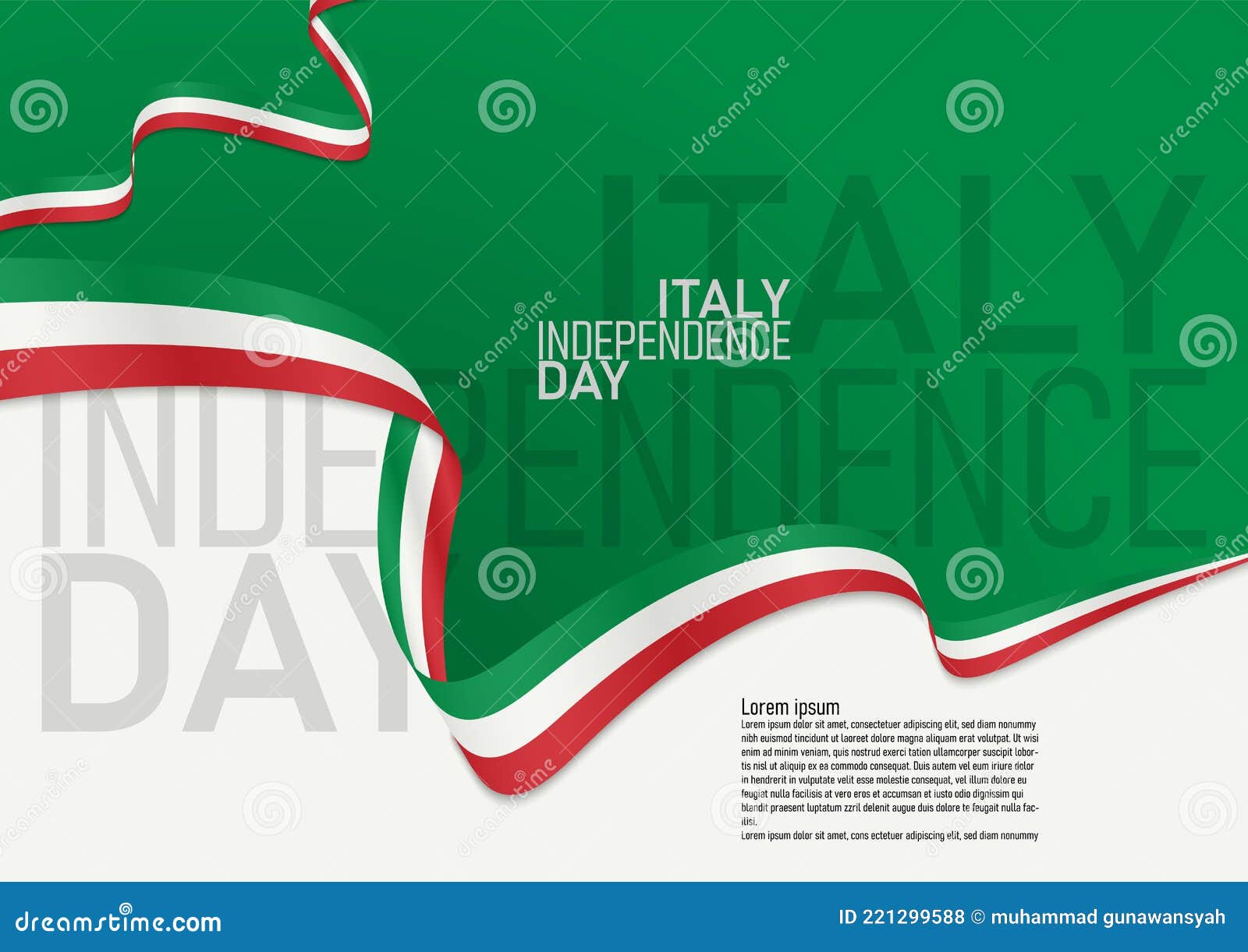 PrintIndependence Day of Italy Background for Banner, Flyer, Ribbon ...