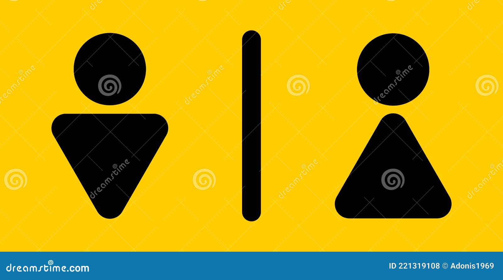 Keep Distance Symbol on Yellow Stock Photo - Illustration of building ...