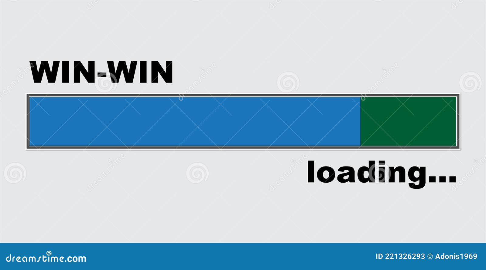 Win win loading on grey stock image. Illustration of slow - 221326293
