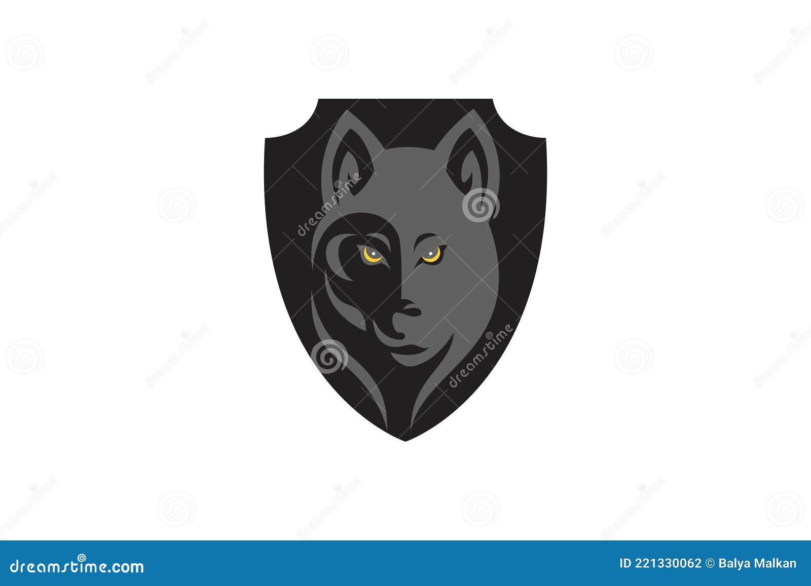 Wolf Shield Logo. Wolf Security Shield Logo Design Concept Template ...