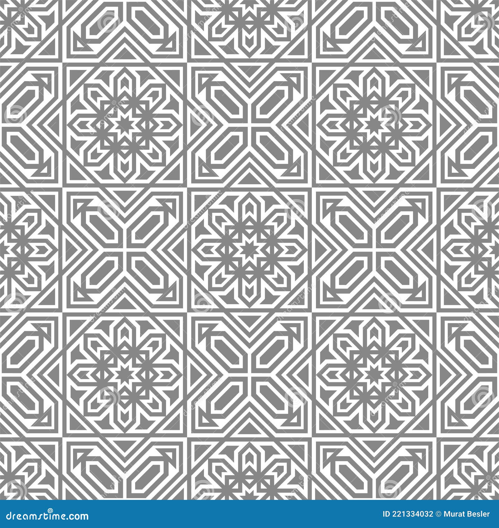 Turkish Vector Geometric Seamless Pattern Stock Vector - Illustration ...