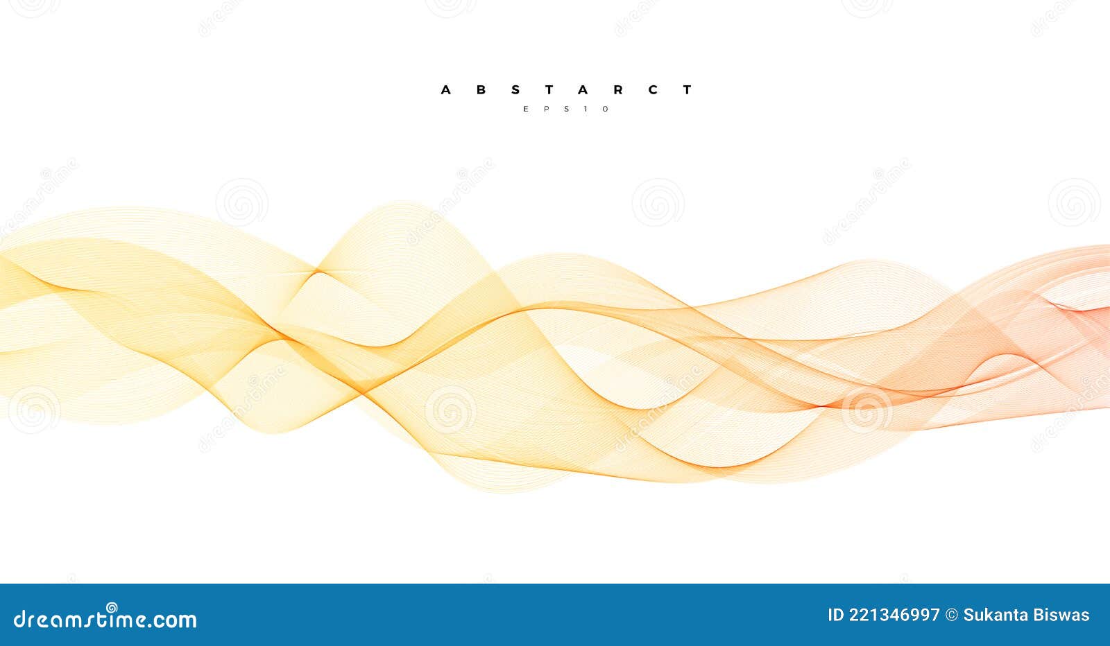 Abstract Orange Vector Line Wave Background in Concept of Website ...