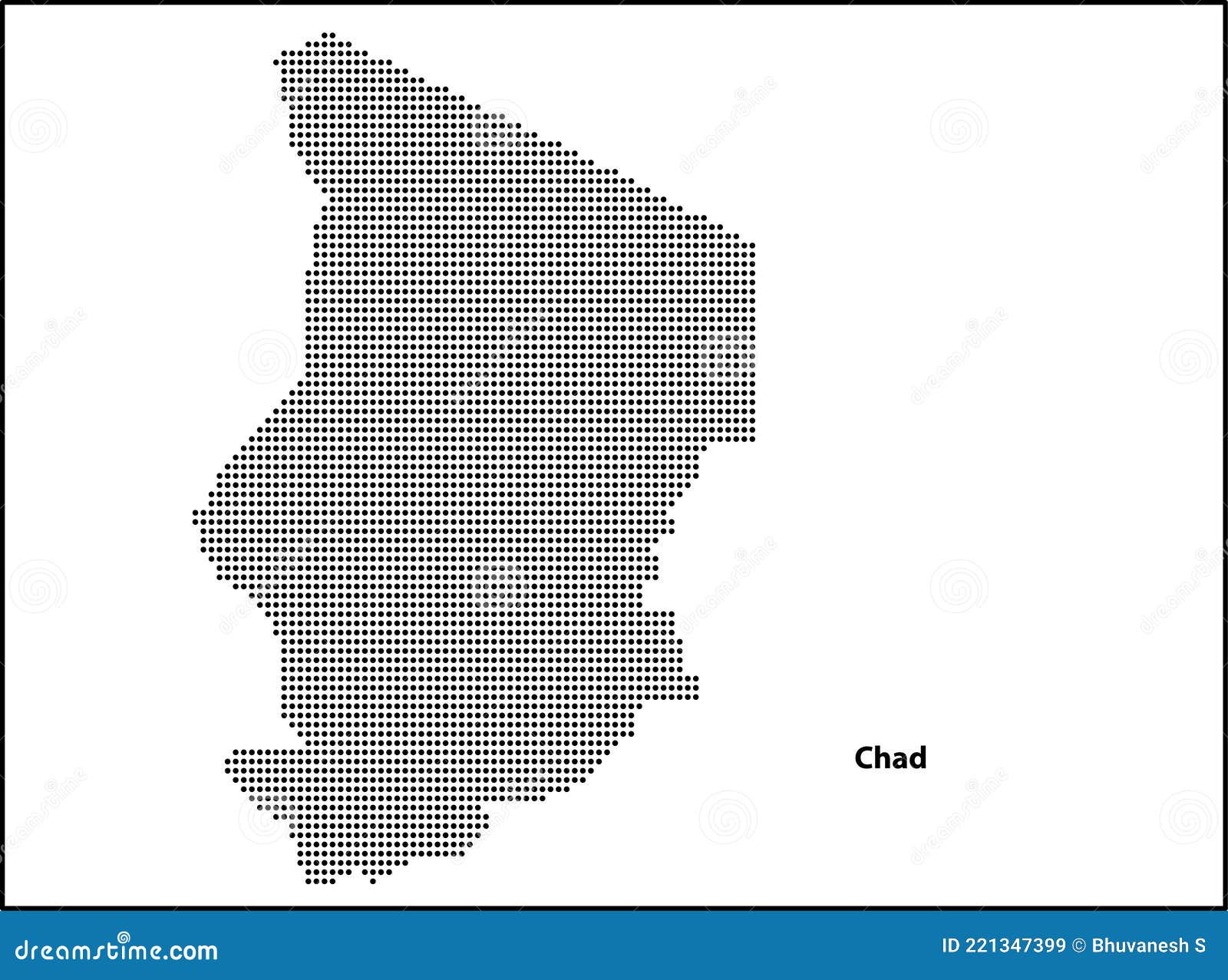 Chad Country Detailed Editable Map Cartoon Vector | CartoonDealer.com ...