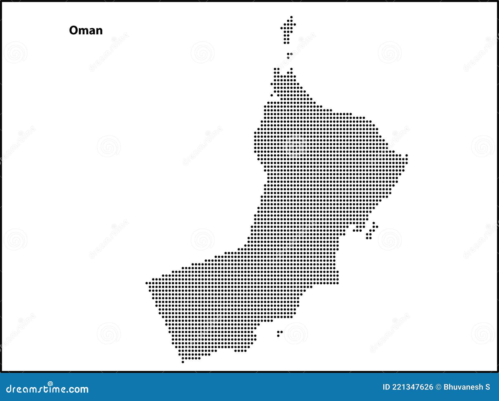 Dotted Oman Map Vector Illustration | CartoonDealer.com #119444962