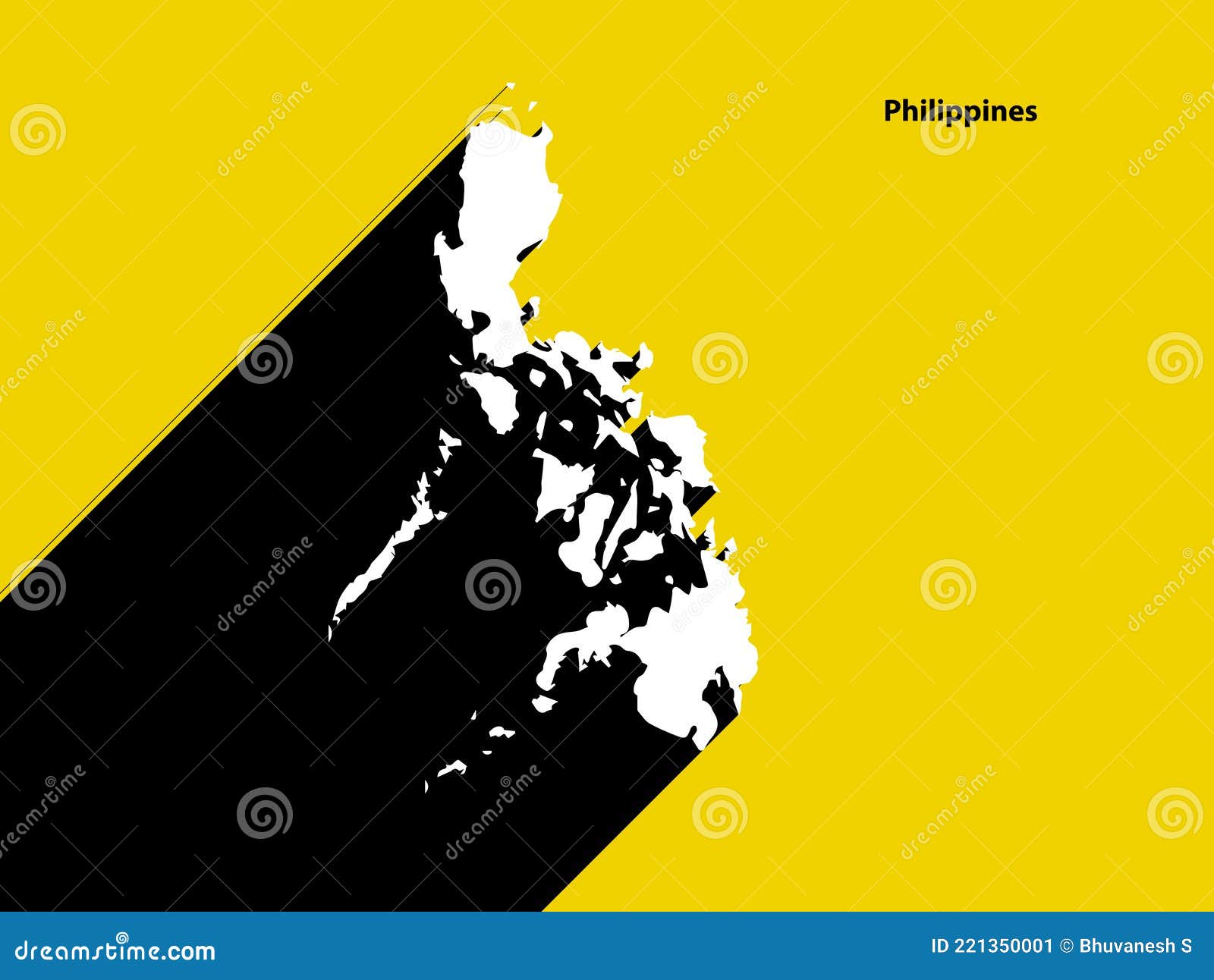 Map Of The Philippines With Shadow Cartoon Vector | CartoonDealer.com ...