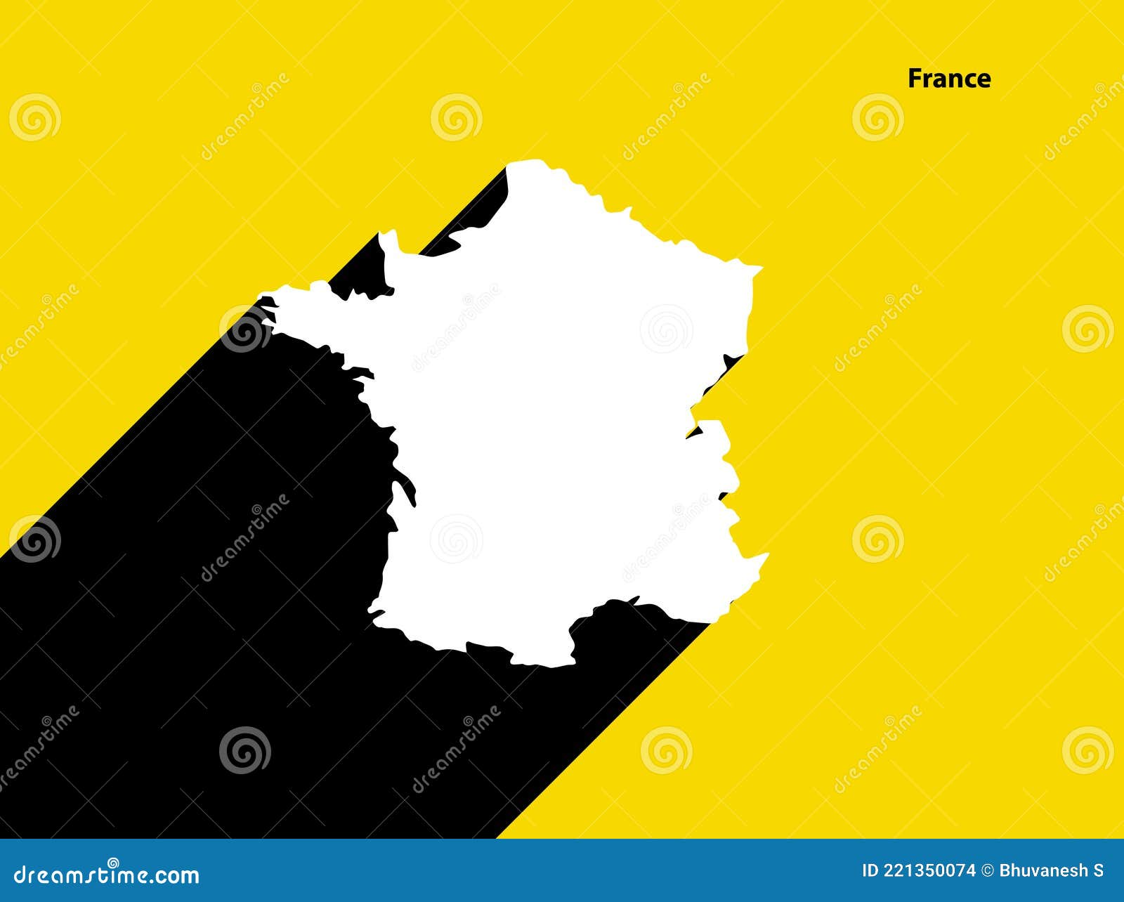 Map Of France With Shadow Vector Illustration | CartoonDealer.com #83599050