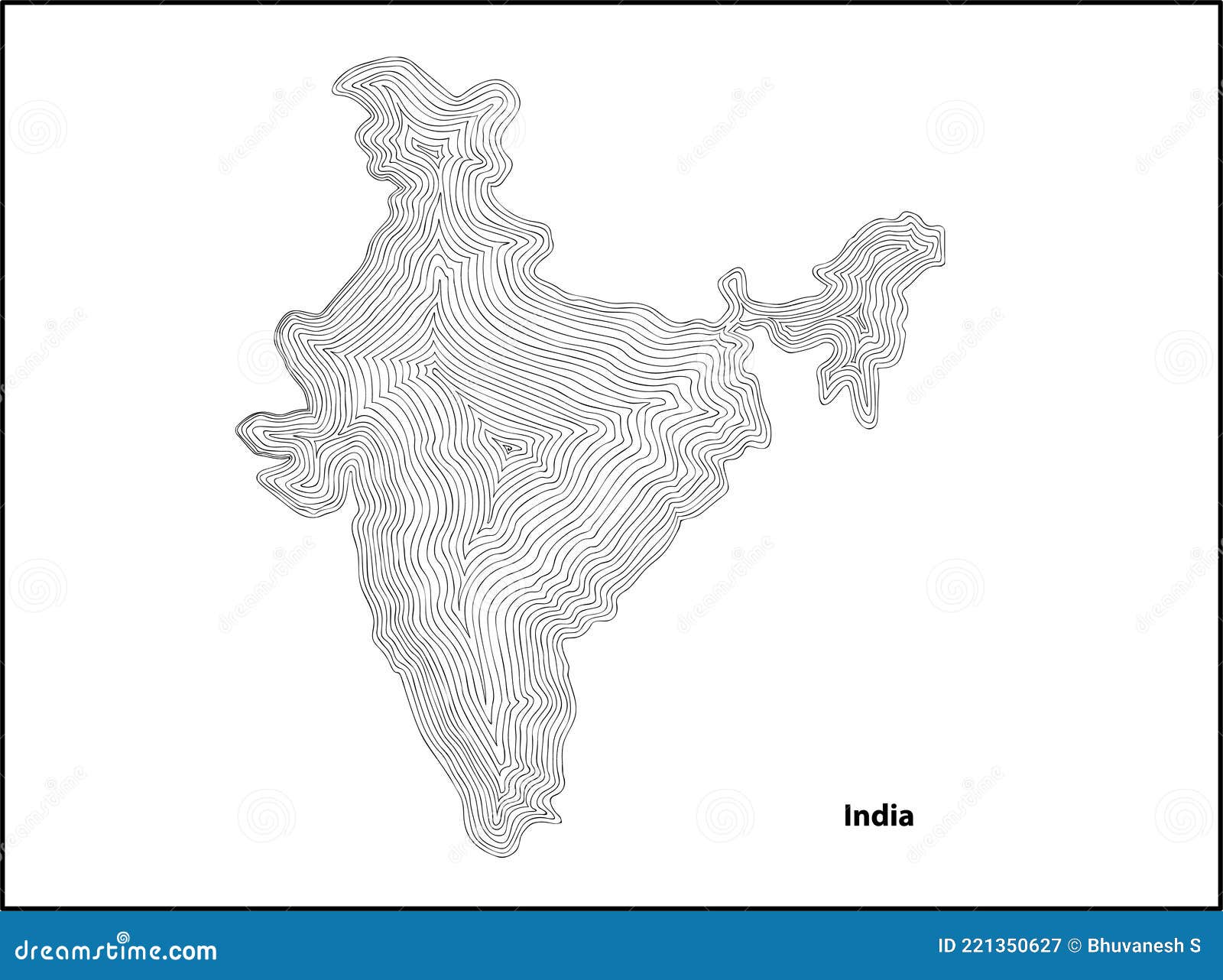Topographic India Map Hypsometric Hindustan Elevation Tint Spectral ...