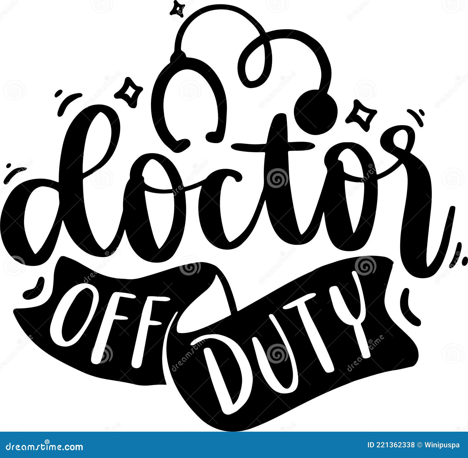 Doctor Off Duty stock vector. Illustration of design - 221362338