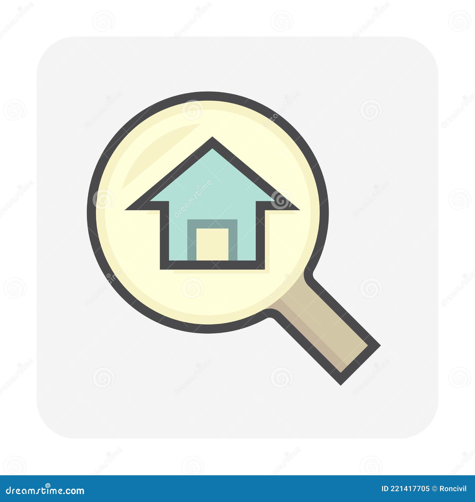 Search House Vector Icon Design. 64x64 Pixel. Stock Vector ...