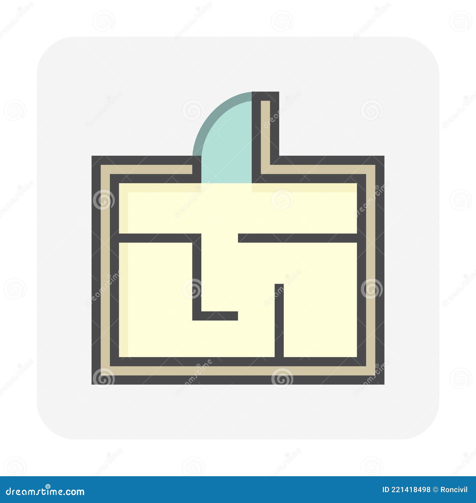 Floor Plan or Floorplan Vector Icon 64x64 Pixel Perfect. Stock Vector ...