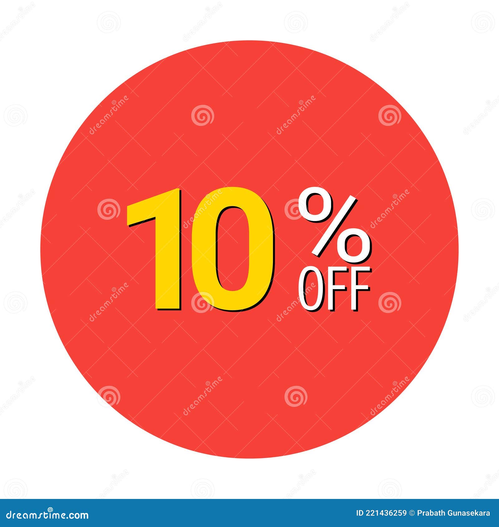 10 Percent Off Special Offer Discount Label. Stock Vector ...