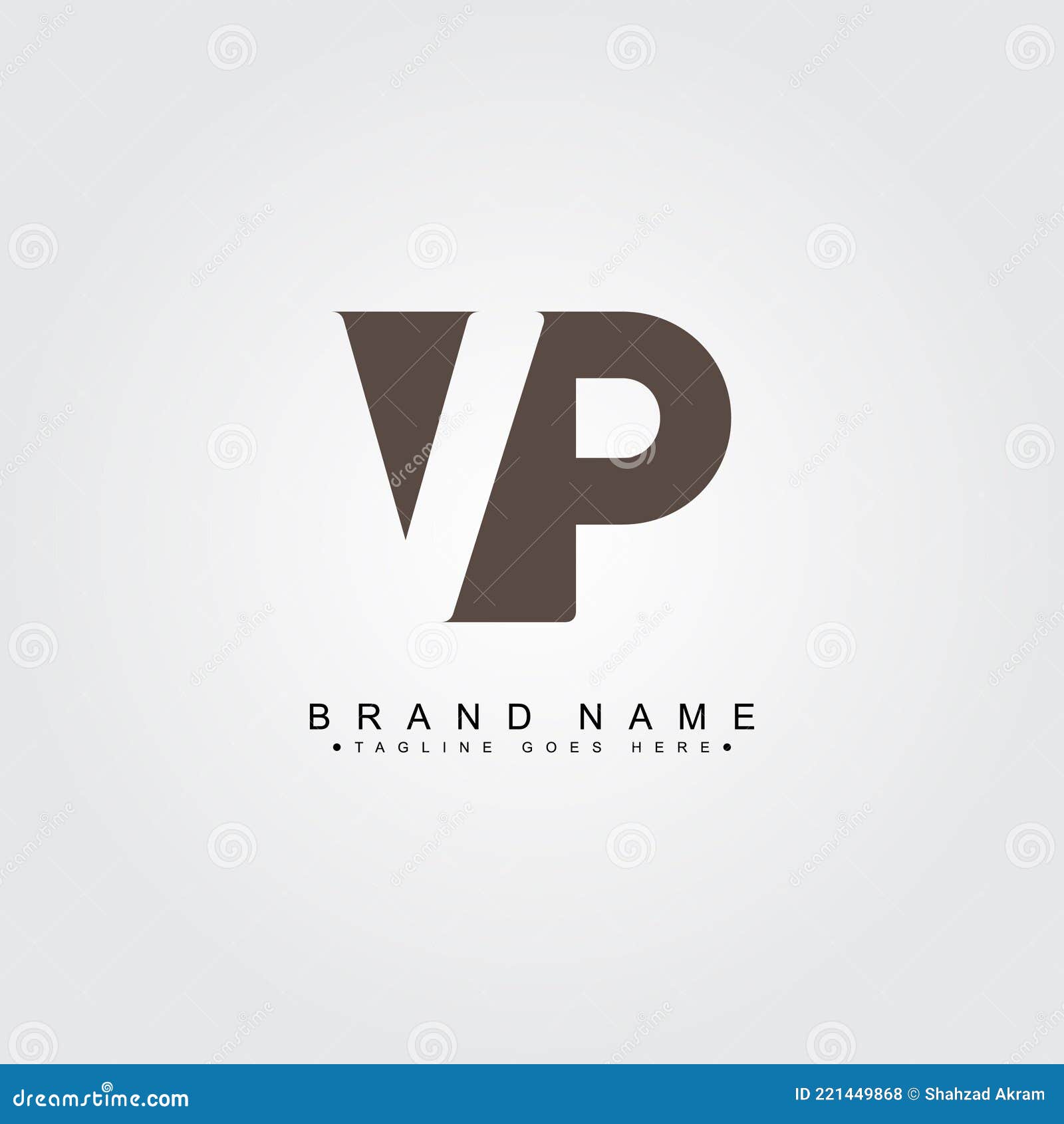 Simple Business Logo For Initial Letter VP - Minimal Alphabet Logo ...