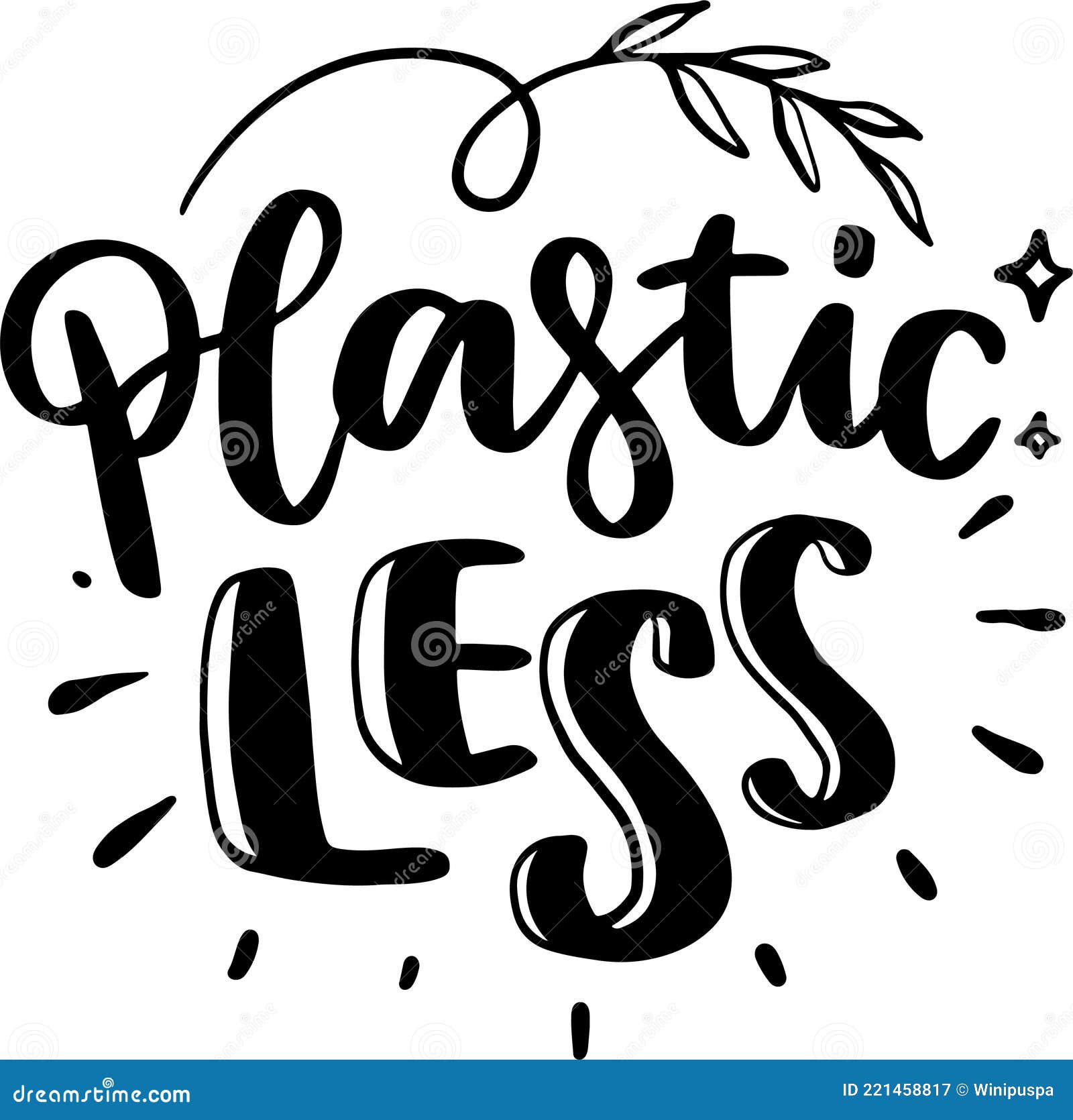 Plastic less stock vector. Illustration of ecology, card - 221458817