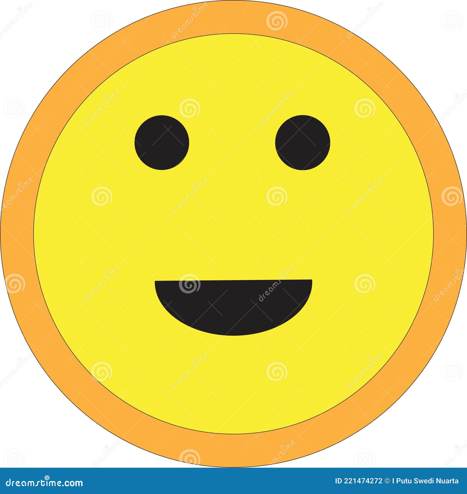 Smile Icon that with Happy Face in Yellow Color Stock Vector ...