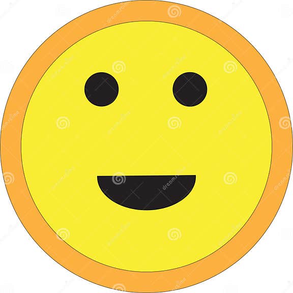 Smile Icon that with Happy Face in Yellow Color Stock Vector ...