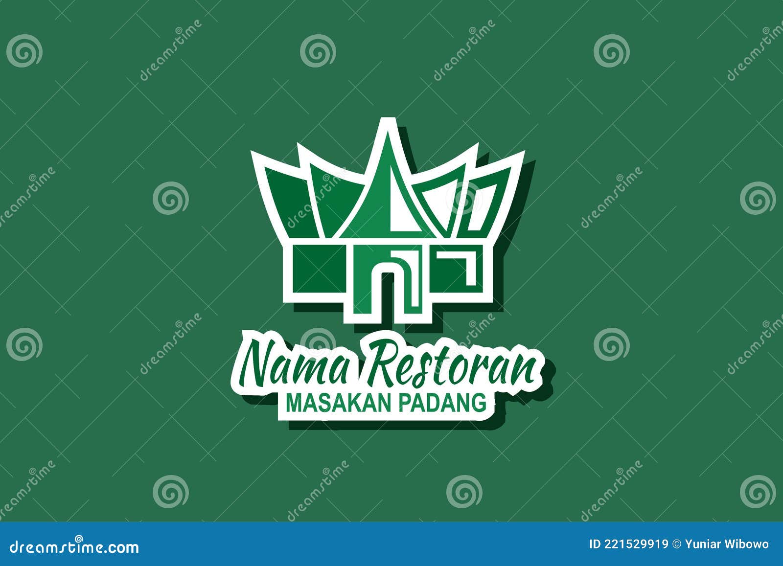 Translation: Restaurant Name, Padang Cuisine. Vector Logo ...