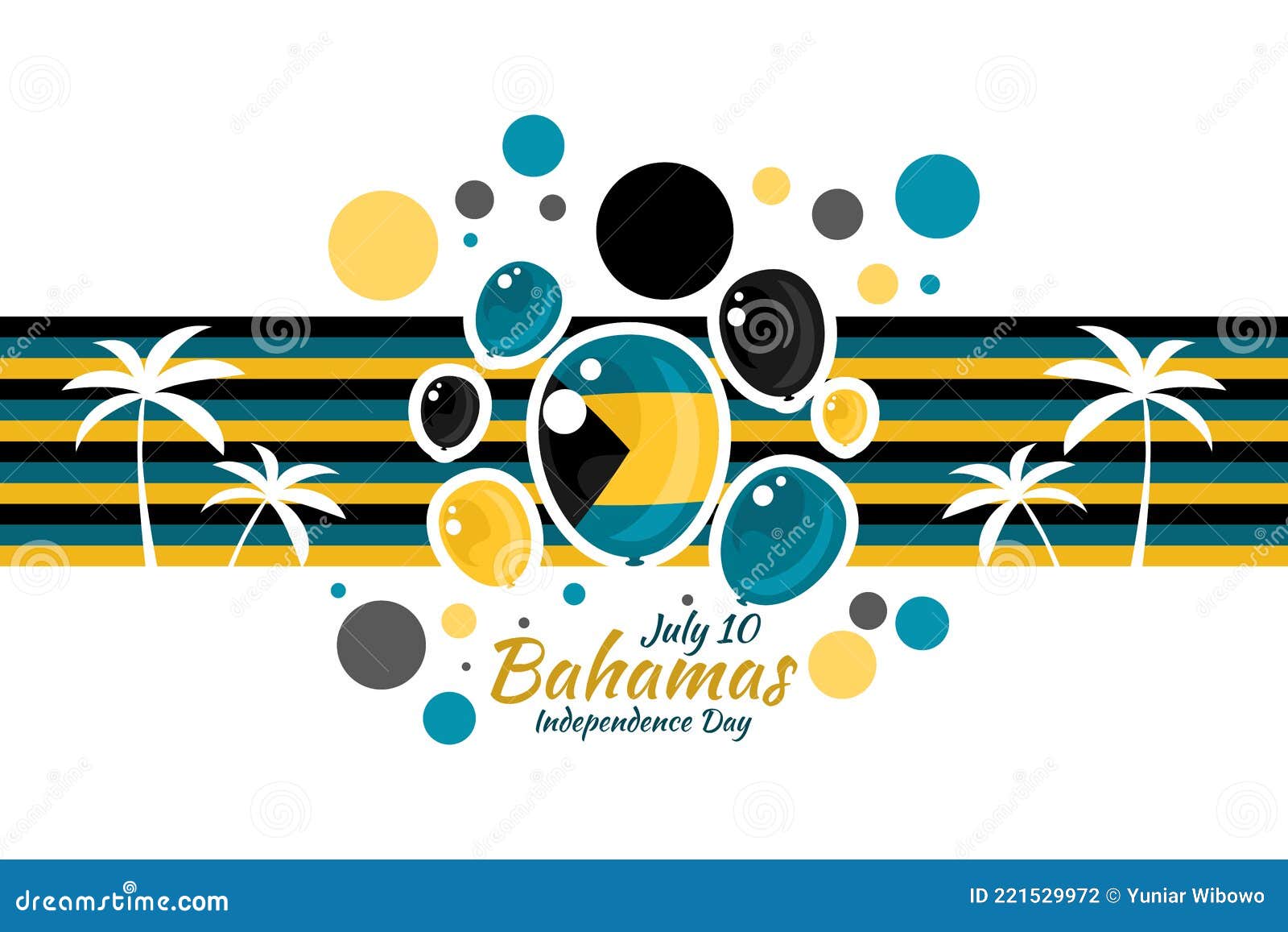 July 10, The Bahamas Independence Day Congratulatory Design With ...