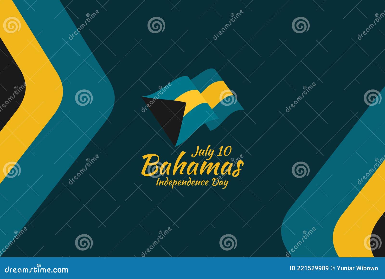 July 10, Independence Day of Bahamas Vector Illustration. Stock Vector ...