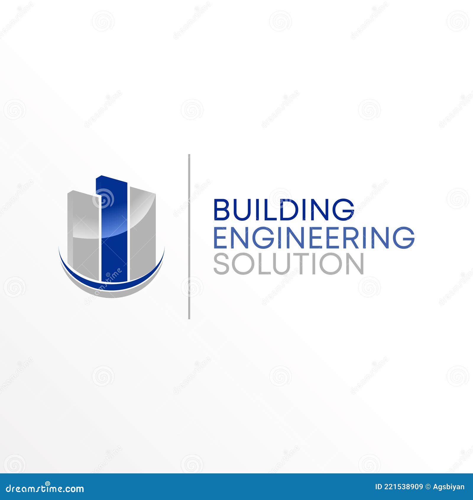 3D Logo Free Vector Stock. Building Abstract Design Concept. Stock ...