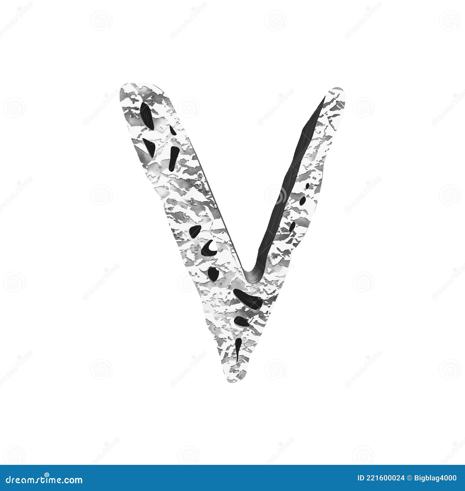 Distressed Letter with Holes.Art Font. Stock Vector - Illustration of ...