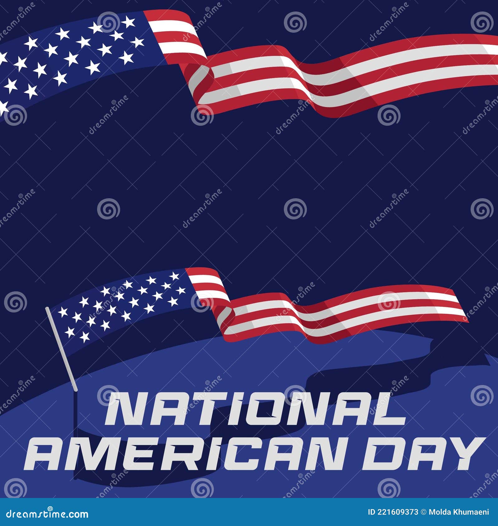 National American Day Vector Banner for Social Media Promotion Campaign ...