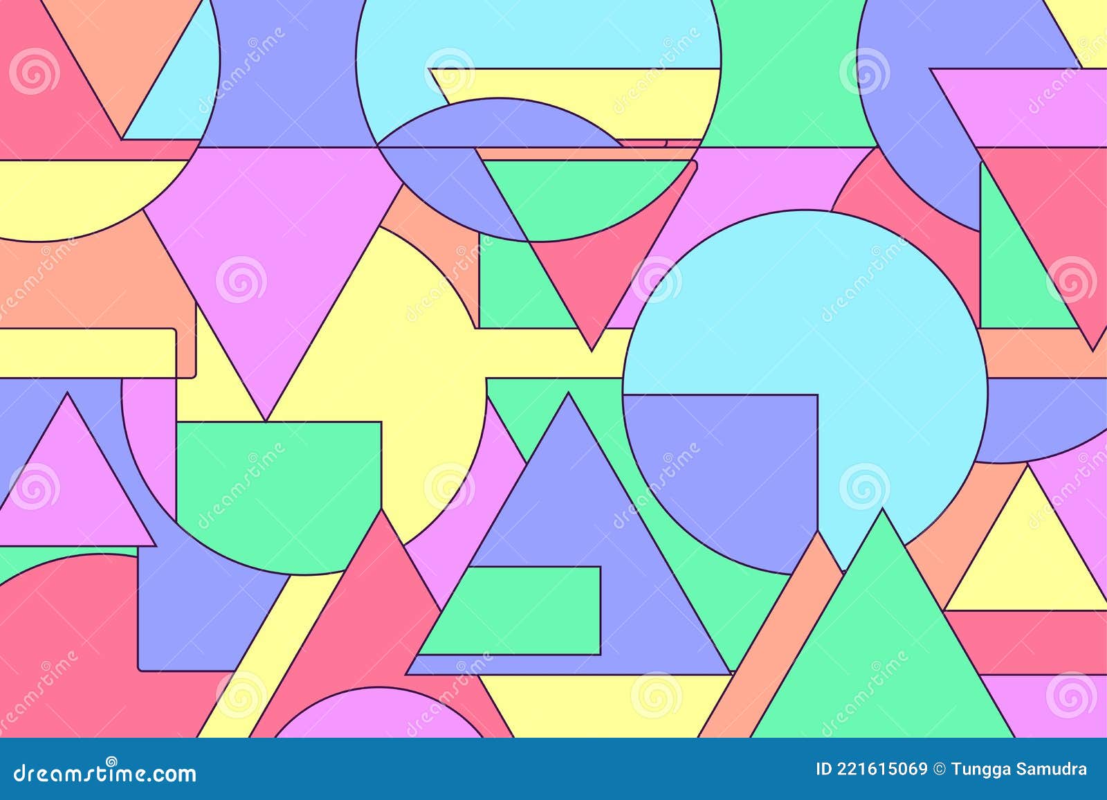 Abstract Background Geometry for Children`s Cover Book and Wallpaper ...