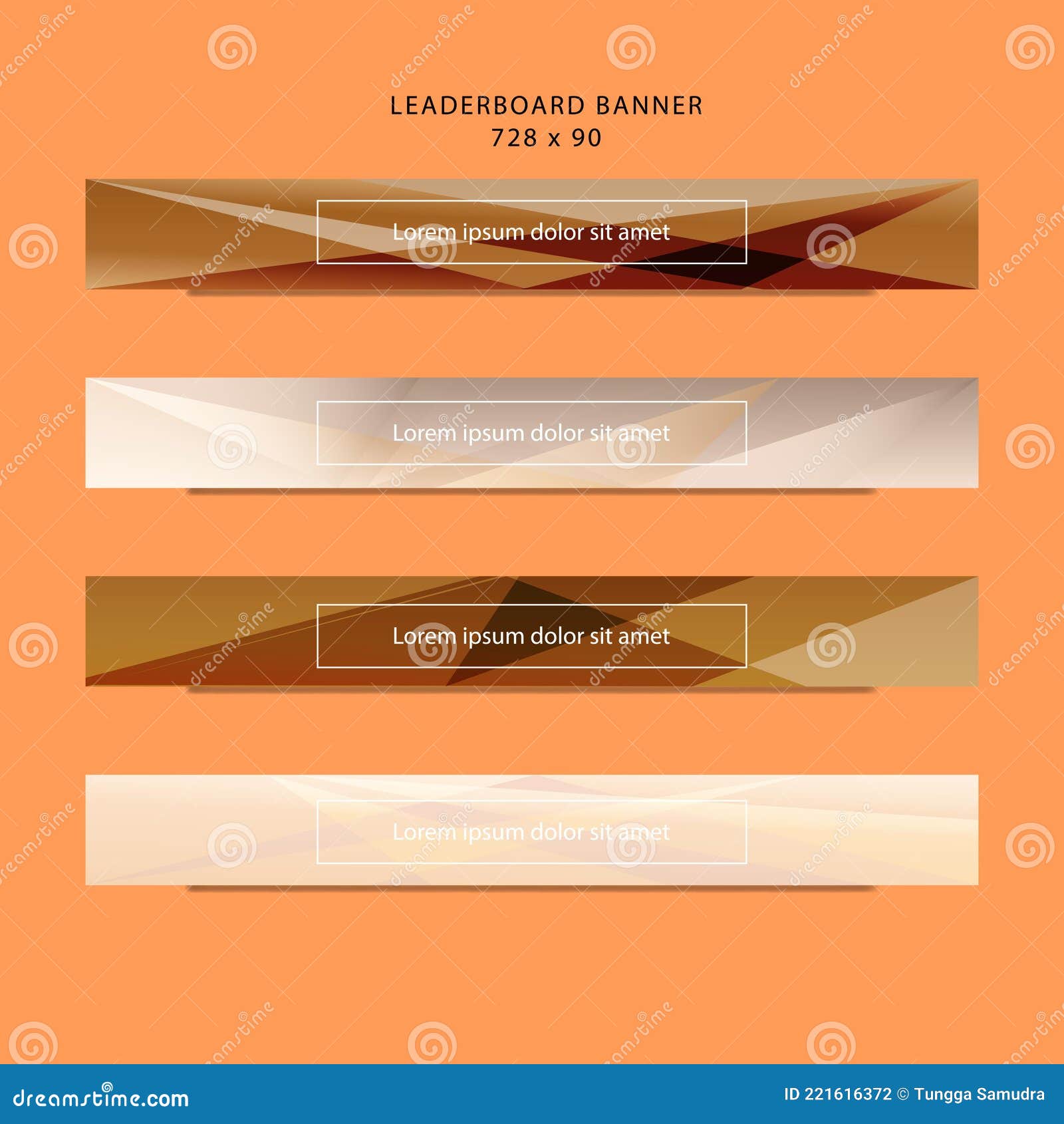 Colorful Leaderboard Banner Template Design. Abstract Modern Website ...